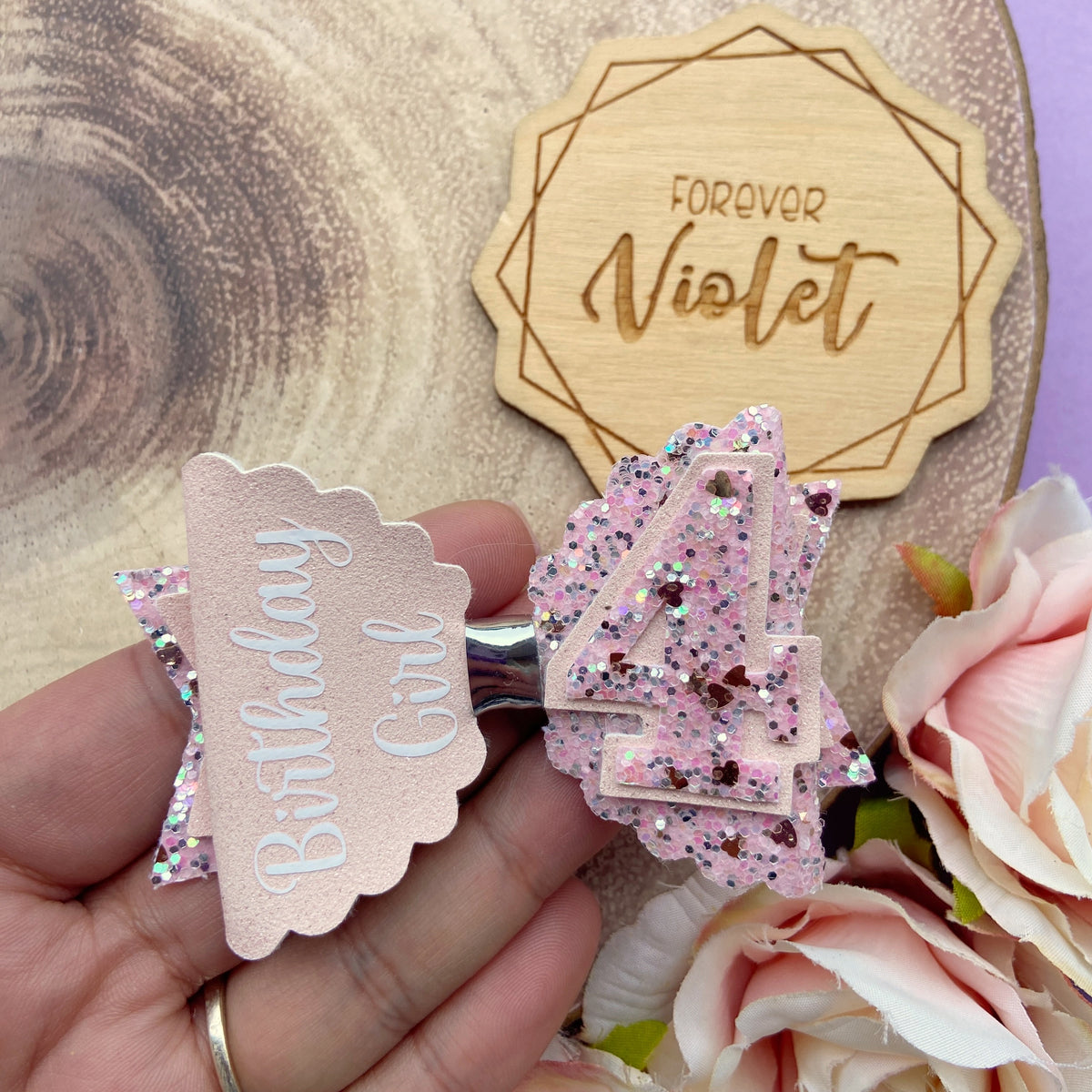 Personalised Number Bows – Forever Violet