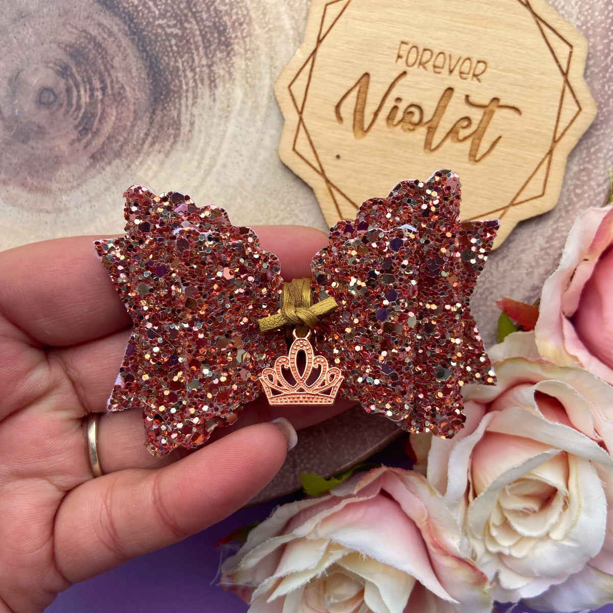 Prosecco Princess Bows – Forever Violet